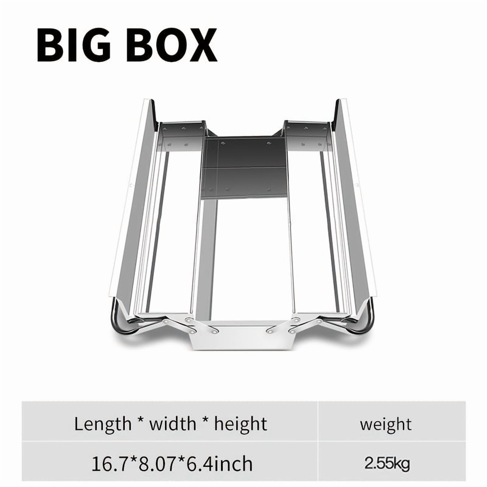Stainless Steel Heavy-Duty Portable Toolbox - Double-Layer & Three ...