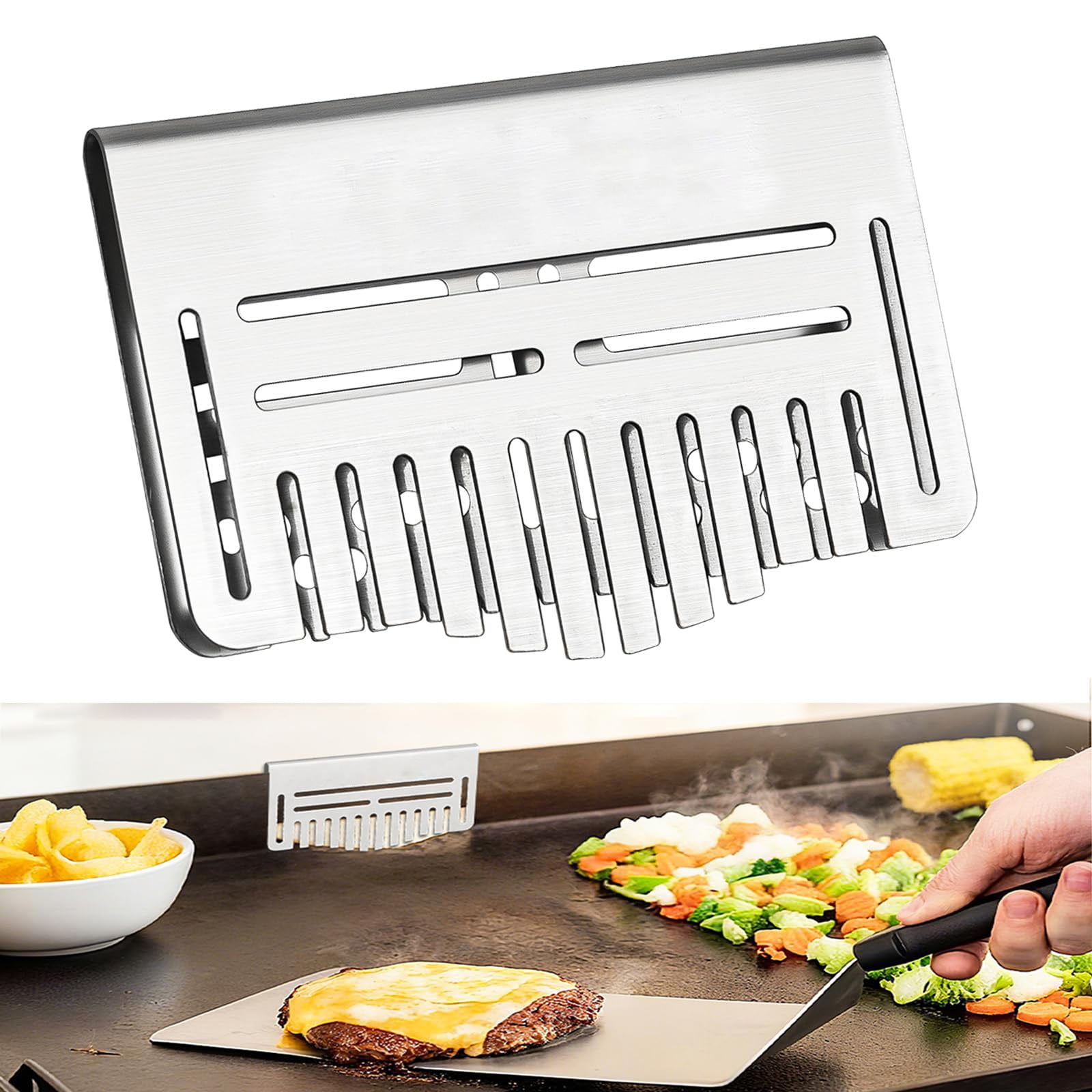 Heavy Duty Stainless Steel Griddle Grease Door Blocker, Commercial ...