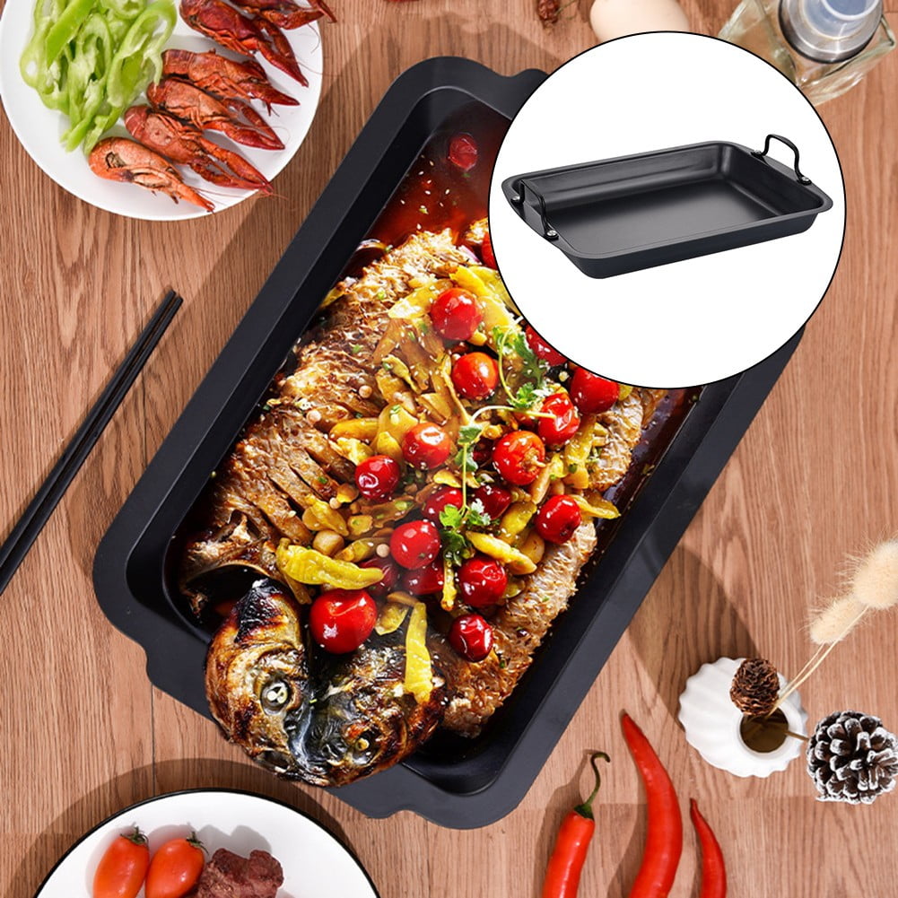 Heavy Duty Stainless Steel Grilled Fish Pan Frying Pan Tortilla Pan ...