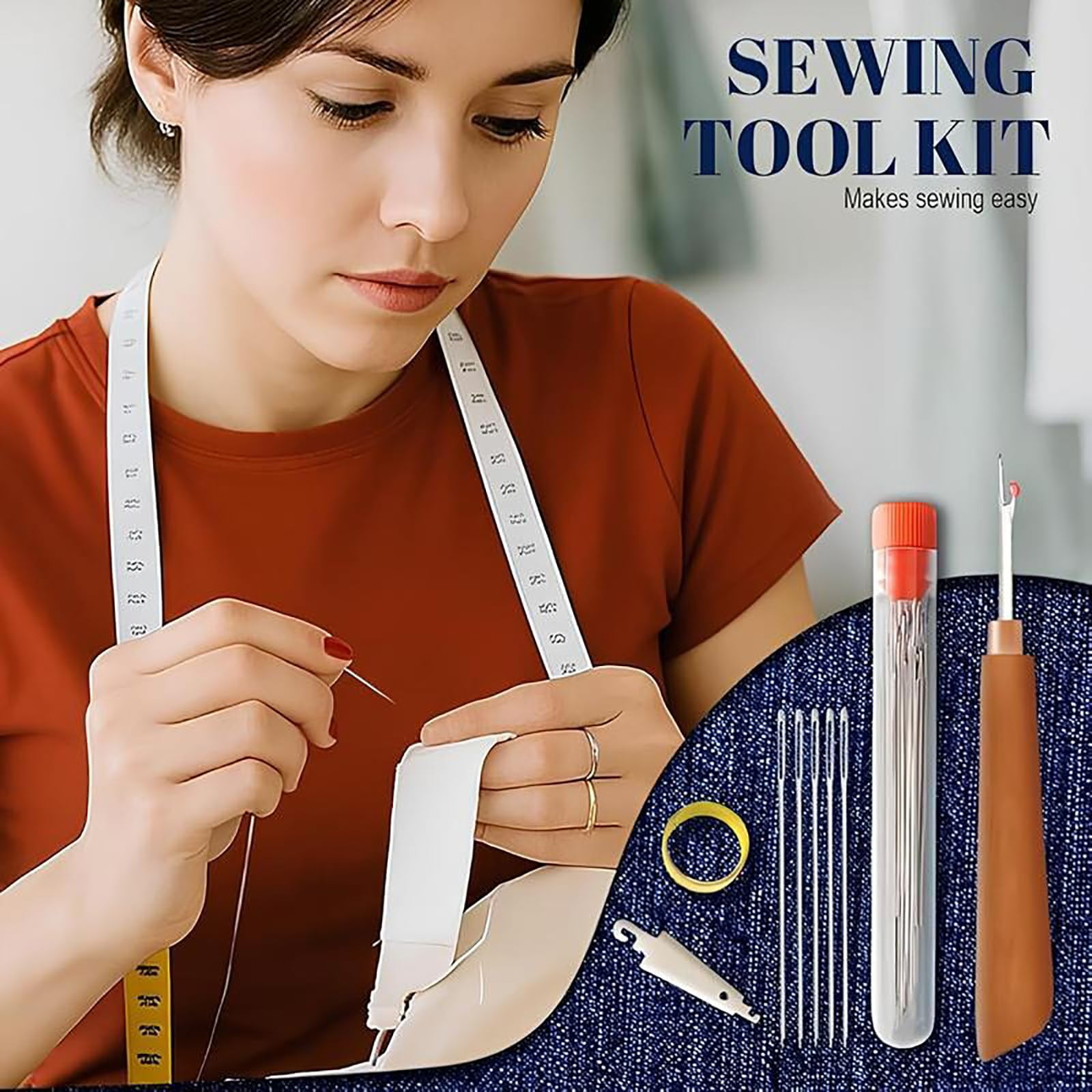 Heavy Duty Stainless Steel Hand Sewing Needles Kit, 31pcs Extra Long ...