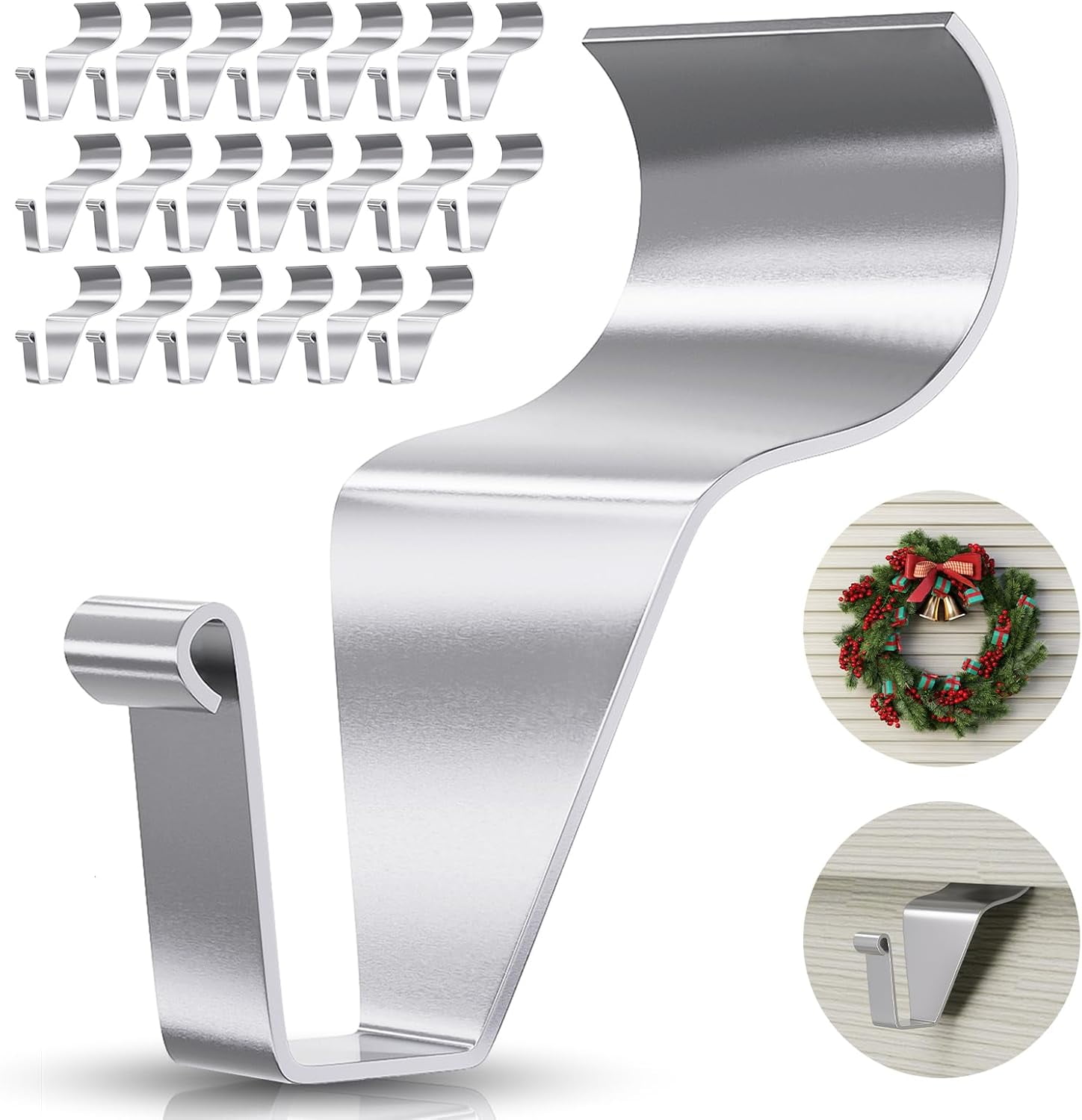 Heavy-Duty Stainless Steel Hooks, 20 Pack Vinyl Siding Hooks, No Hole ...