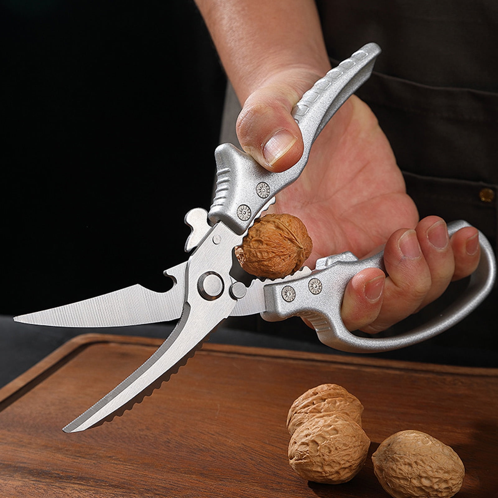Heavy Duty Stainless Steel Kitchen Shears - Multi-Purpose Food Scissors ...