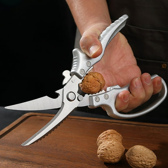 Heavy Duty Stainless Steel Kitchen Shears - Multi-Purpose Food Scissors ...