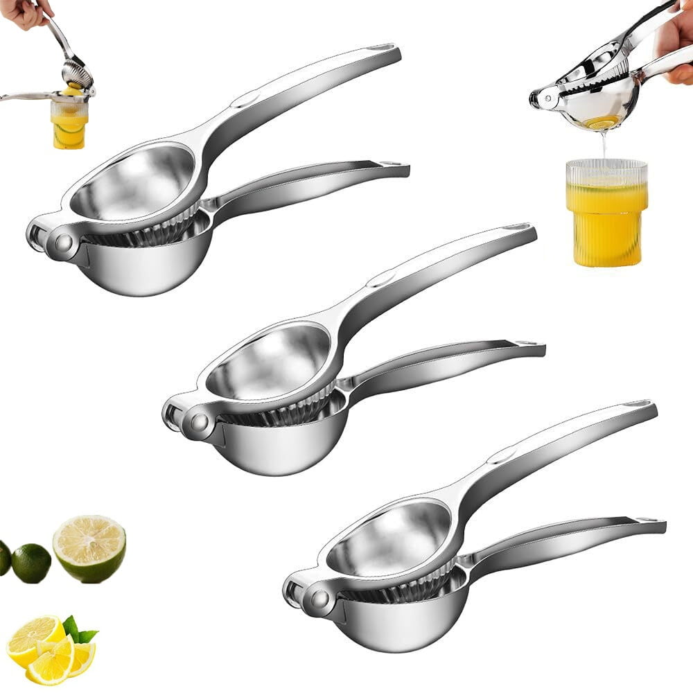 Heavy-Duty Stainless Steel Lemon Juicer Ergonomic Handheld Citrus Press, Manual Kitchen Squeezer ...
