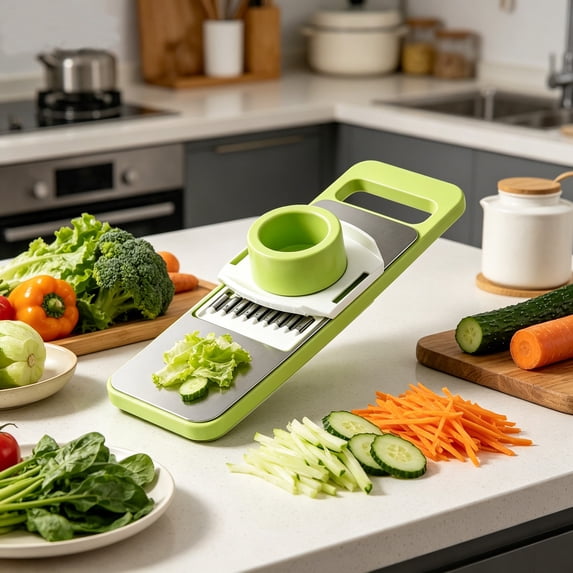 Heavy-Duty Stainless Steel Manual Mandoline Slicers with Safety Guard ...