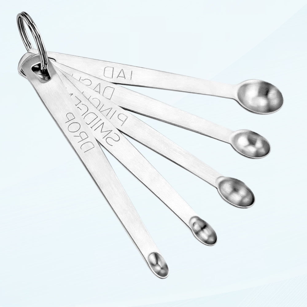 Heavy Duty Stainless Steel Metal Measuring Spoons Set for Dry or Liquid ...