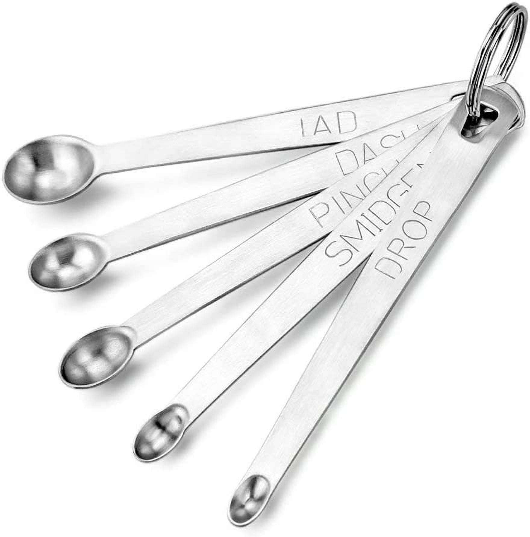 Heavy Duty Stainless Steel Metal Mini Measuring Spoons Set for Dry or ...