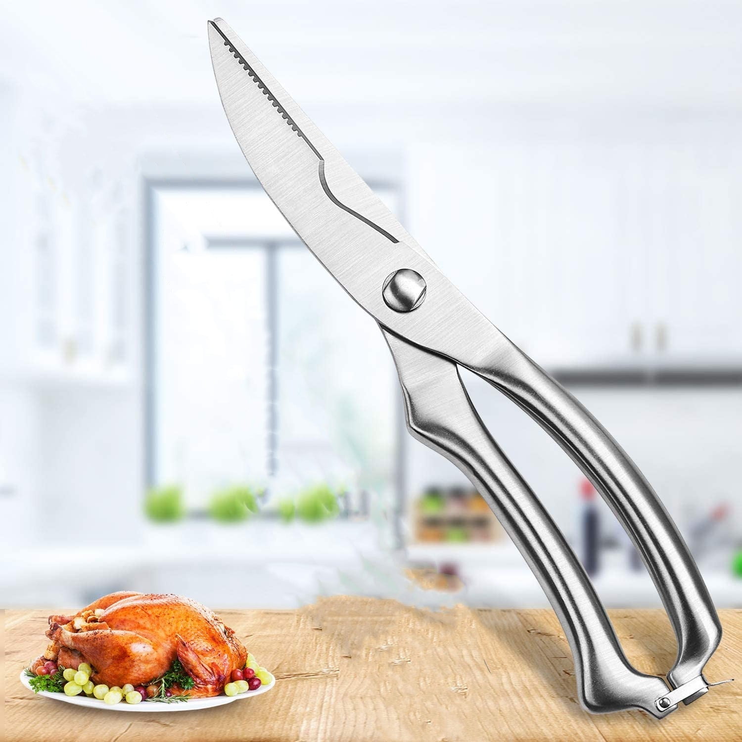Heavy Duty Stainless Steel Poultry Shears, Casewin Ultra Sharp Kitchen ...