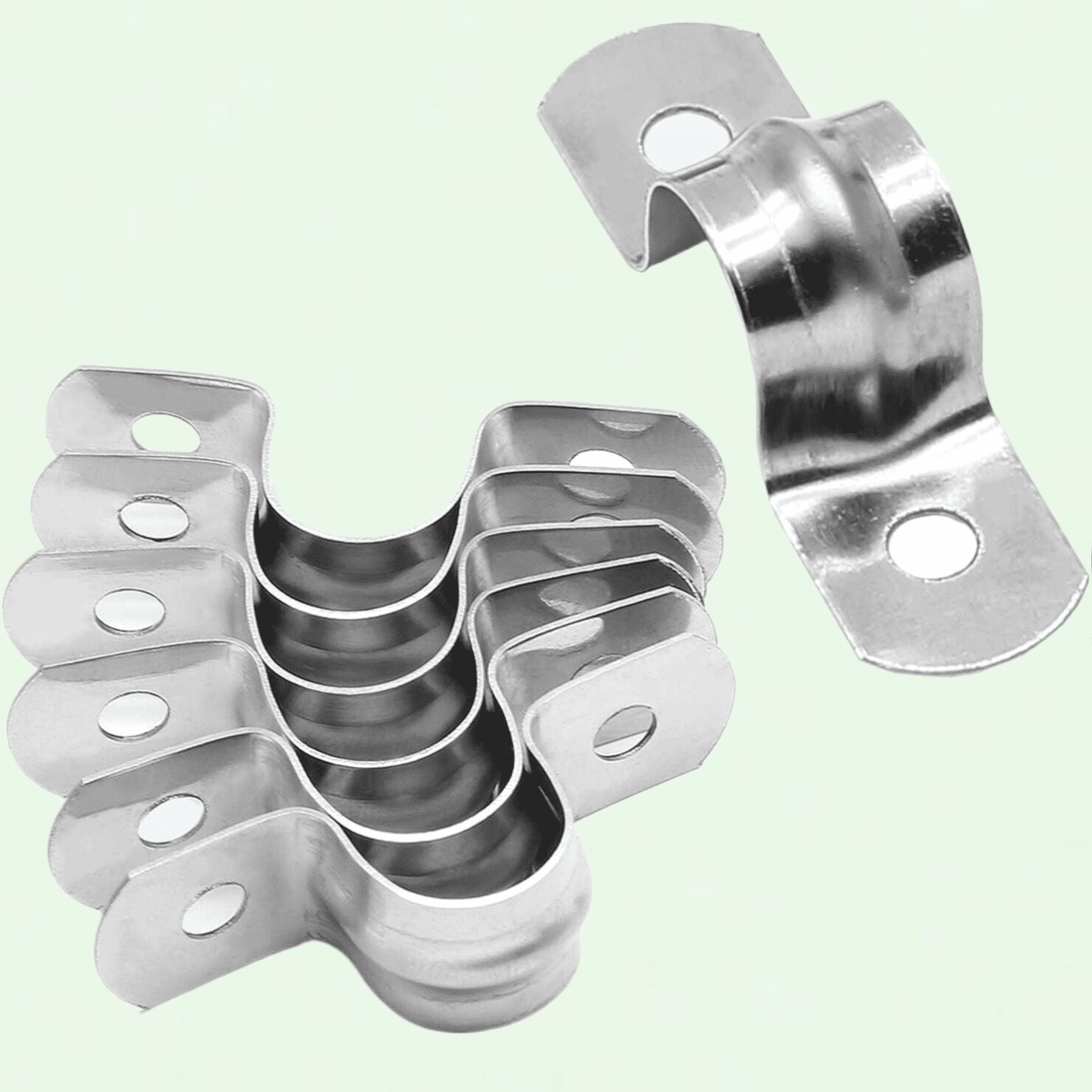 Heavy Duty Stainless Steel Rigid Pipe Strap Clamps - Pack of 50 ...