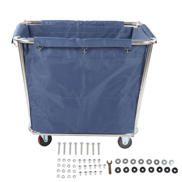 Heavy Duty Stainless Steel Rolling Laundry Cart - 350L Capacity ...