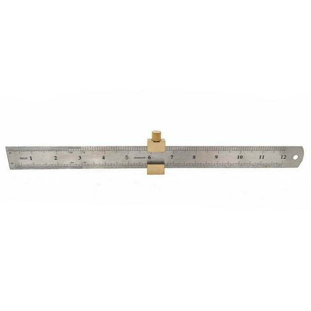 Heavy Duty Stainless Steel Ruler with Marking Gauge Tool for Carpenters ...