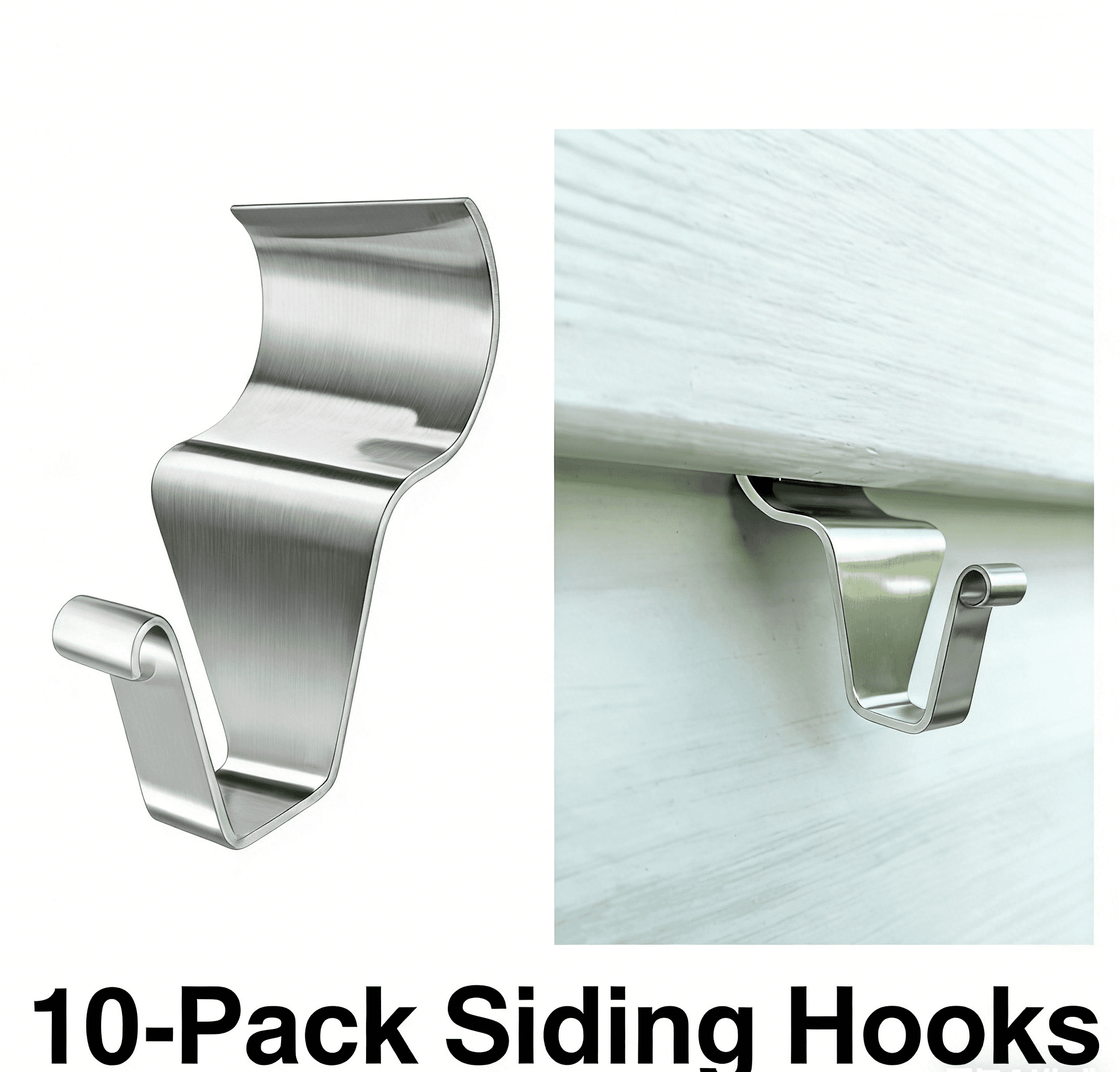Heavy Duty Stainless Steel Siding Hooks for Hanging Outdoor Decorations ...