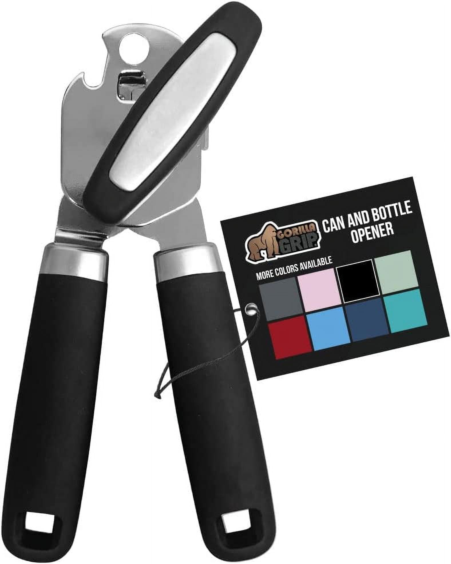 Stainless Steel Can Opener, Heavy Duty, Manual, Hand Held, Soft Touch ...