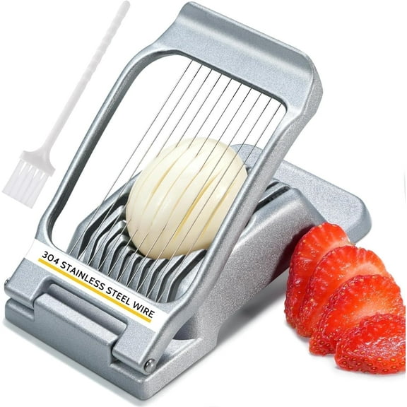 Egg Slicer for Hard Boiled Eggs, Heavy Duty Aluminium Egg Cutter ...