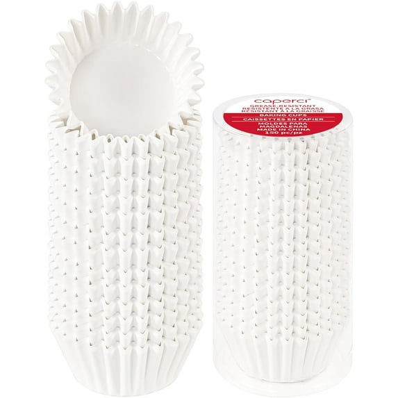 Heavy Duty Standard White Cupcake Liners 150 Counts - Gase-sistant ...