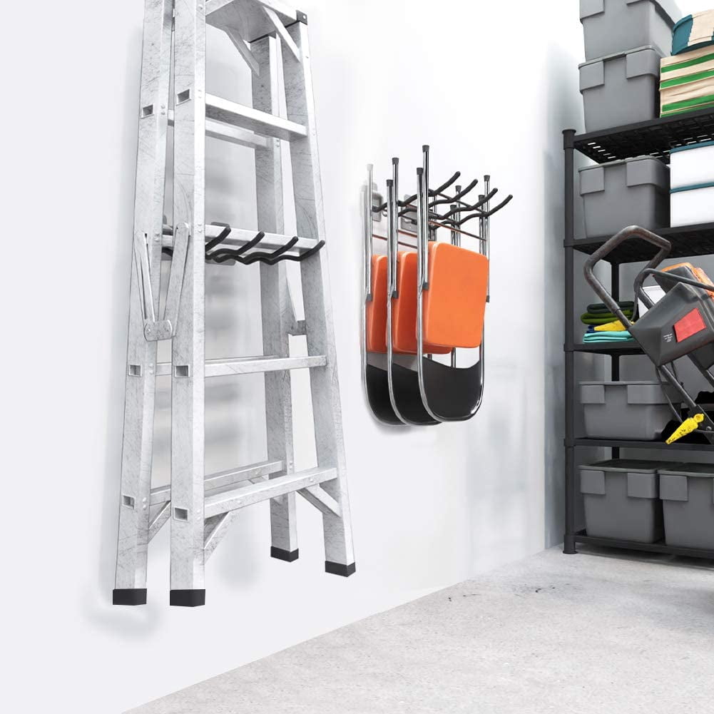 Heavy Duty Steel 12" Wave Hooks Garage Organizer, 4 Pack Wall Mount ...