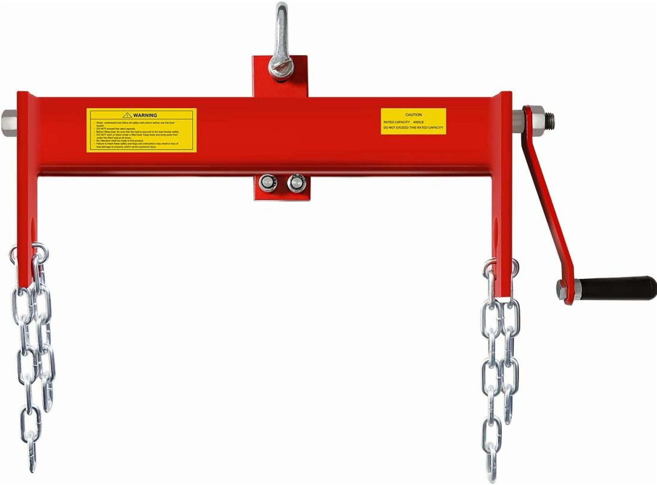 Heavy Duty Steel 4000 LBS Engine Hoist Load Leveler Shop Crane Cherry ...