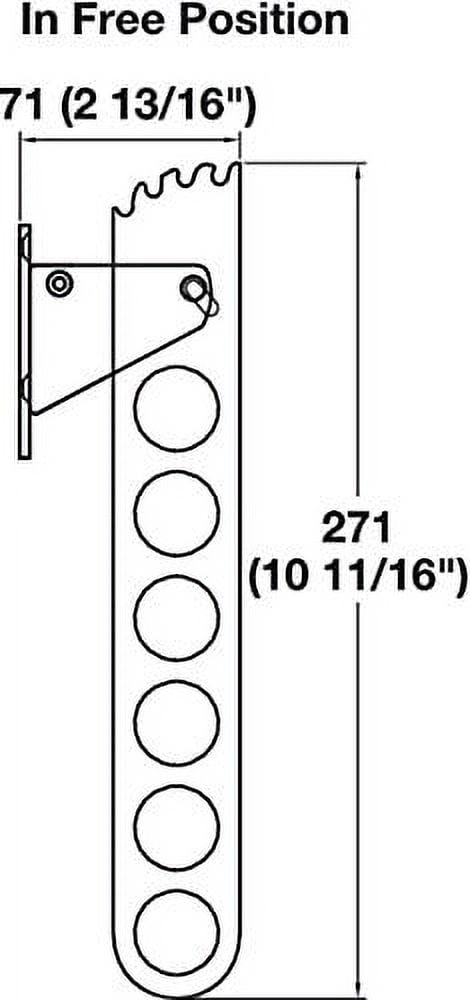 Heavy Duty Steel Adjustable Closet and Laundry Valet Six Slotted Secured Holes Organizer with ...