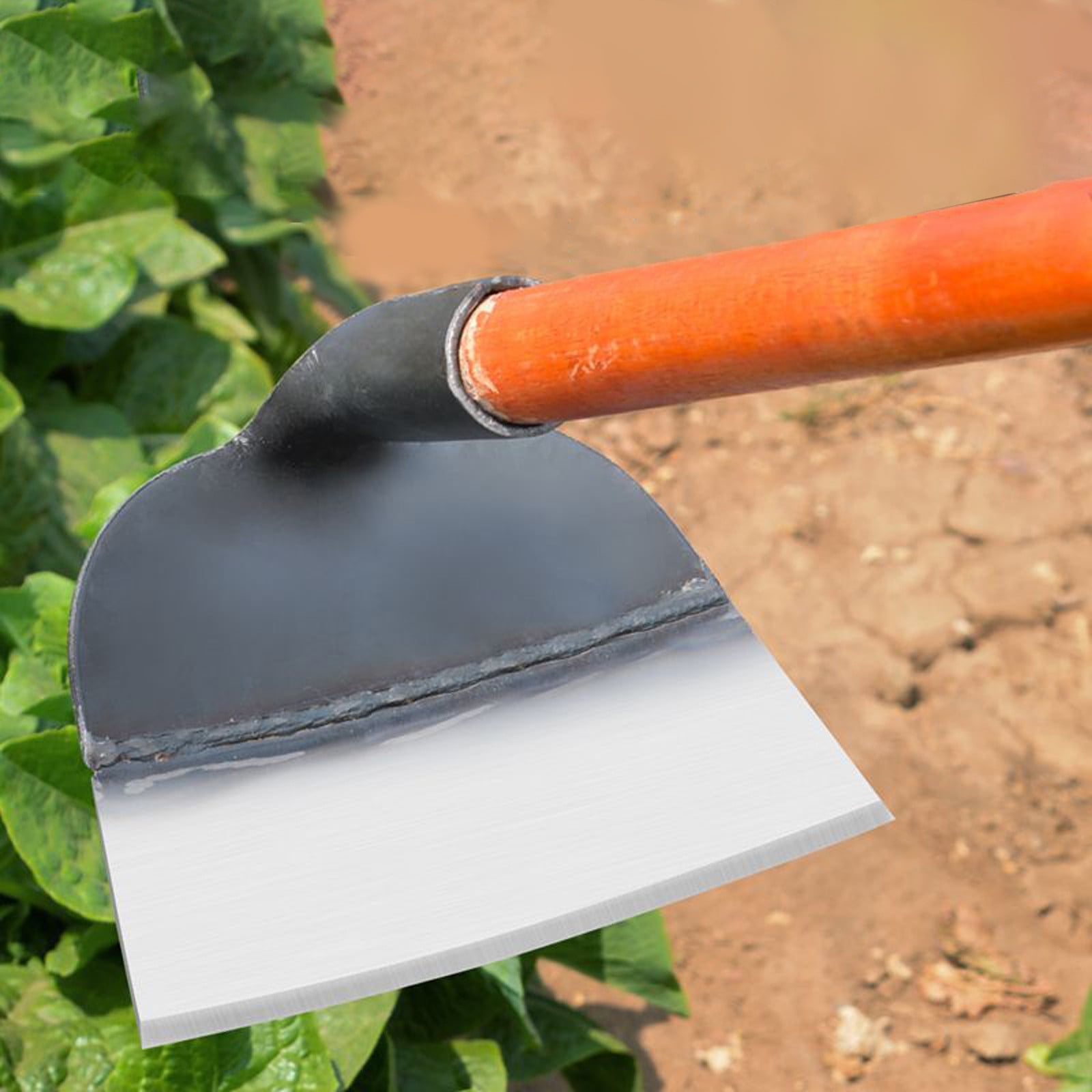 Heavy Duty Steel Agricultural Gardening Hoe - 18 Gauge Carbon Steel ...