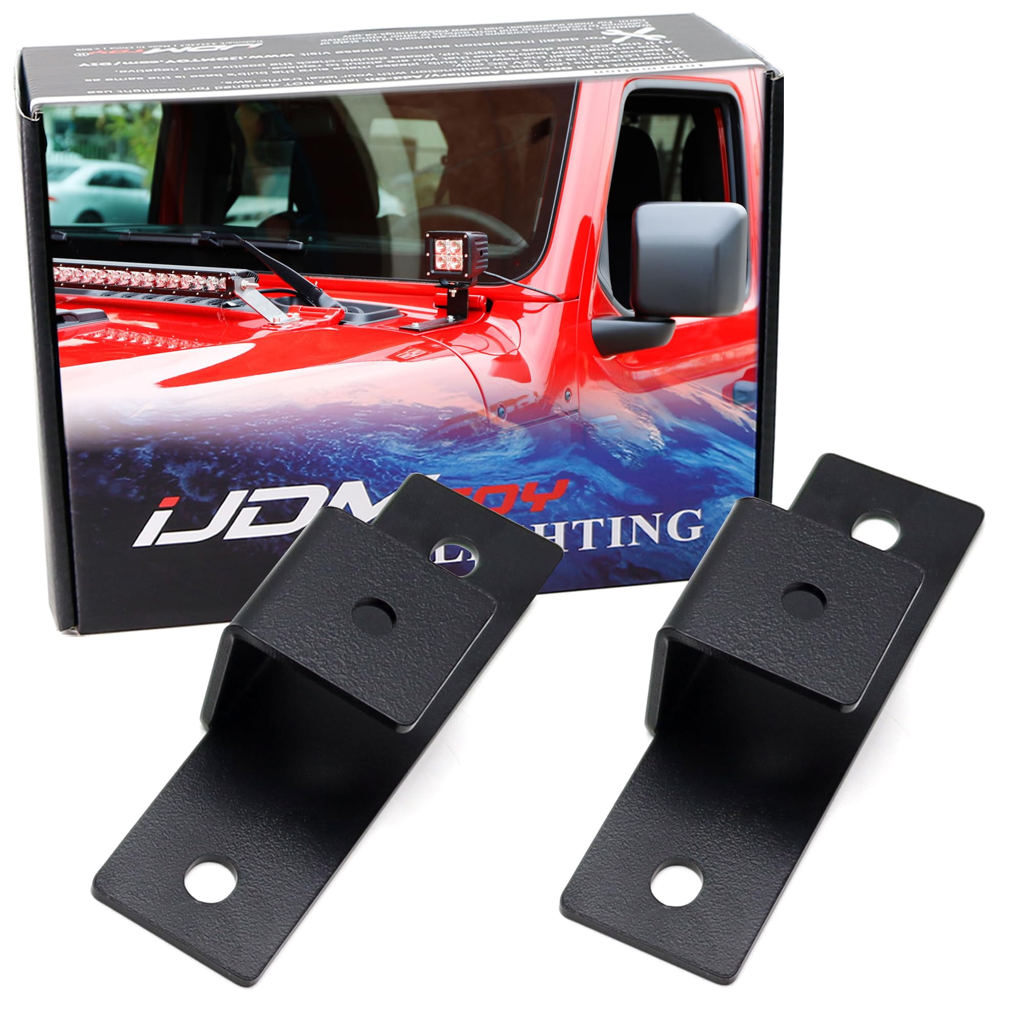 Heavy Duty Steel Constructed Front of Windshield Hood Mount LED Ditch ...