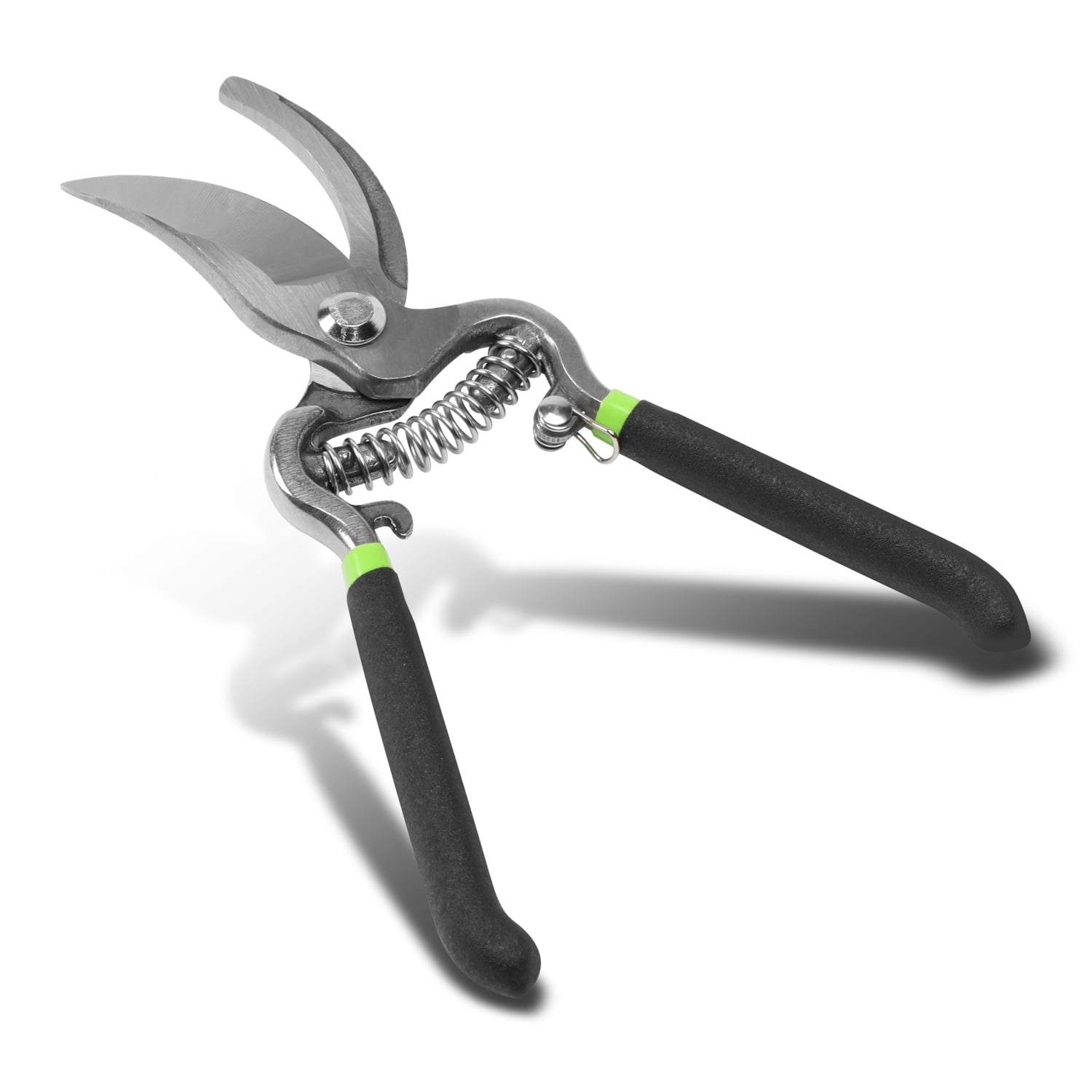 DNA Motoring 1 Inch Garden Pruners with Steel Curved Blade, Green/Black ...