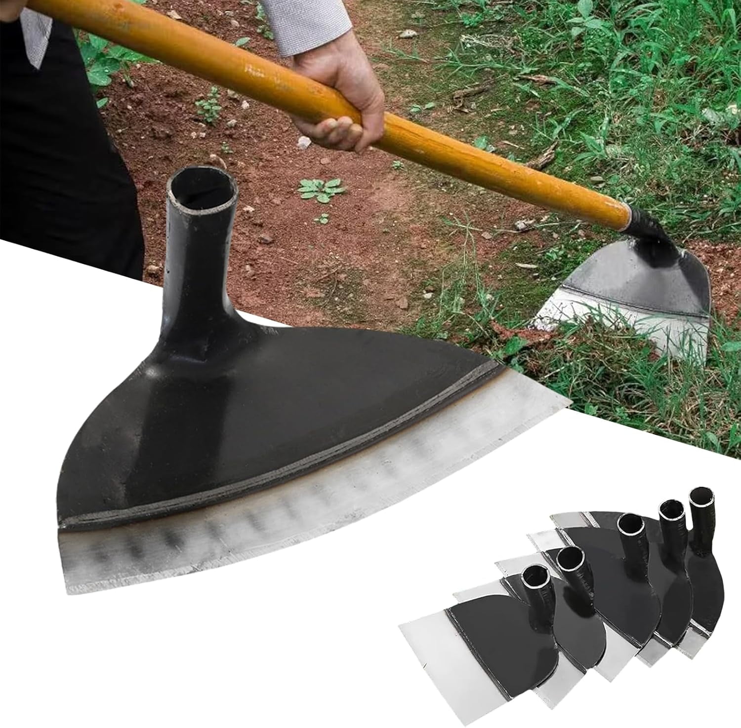 Heavy-Duty Steel Farm Gardening Weeding Hoe Head,Garden Hoe for Weeding ...