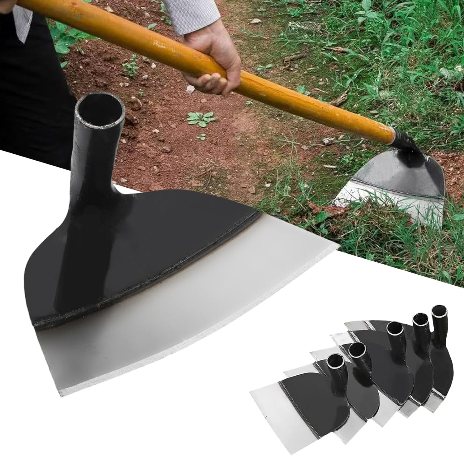 Heavy-Duty Steel Farm Gardening Weeding Hoe Head, Garden Hoe for ...