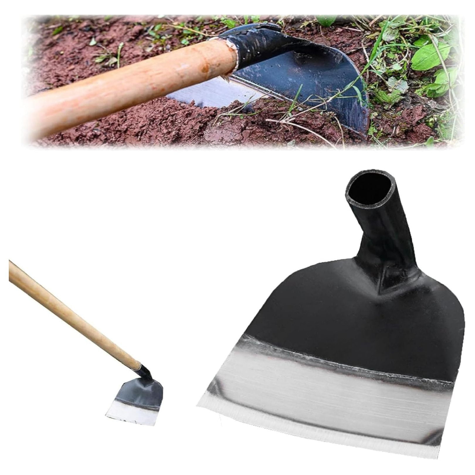 Heavy-Duty Steel Farm Gardening Weeding Hoe Head, Replacement Handheld ...