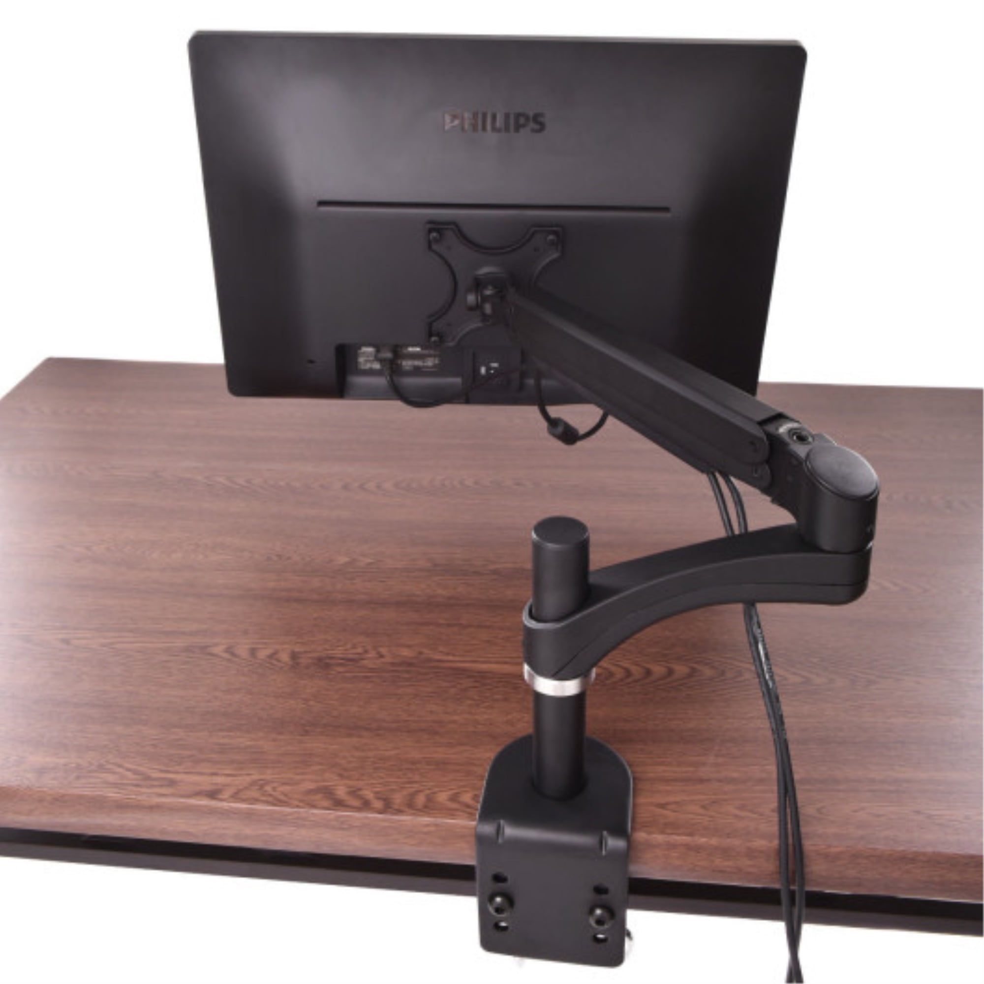 Heavy-Duty Steel Frame Desk Mount for 13"-27" LCD Monitors , Pivot ...