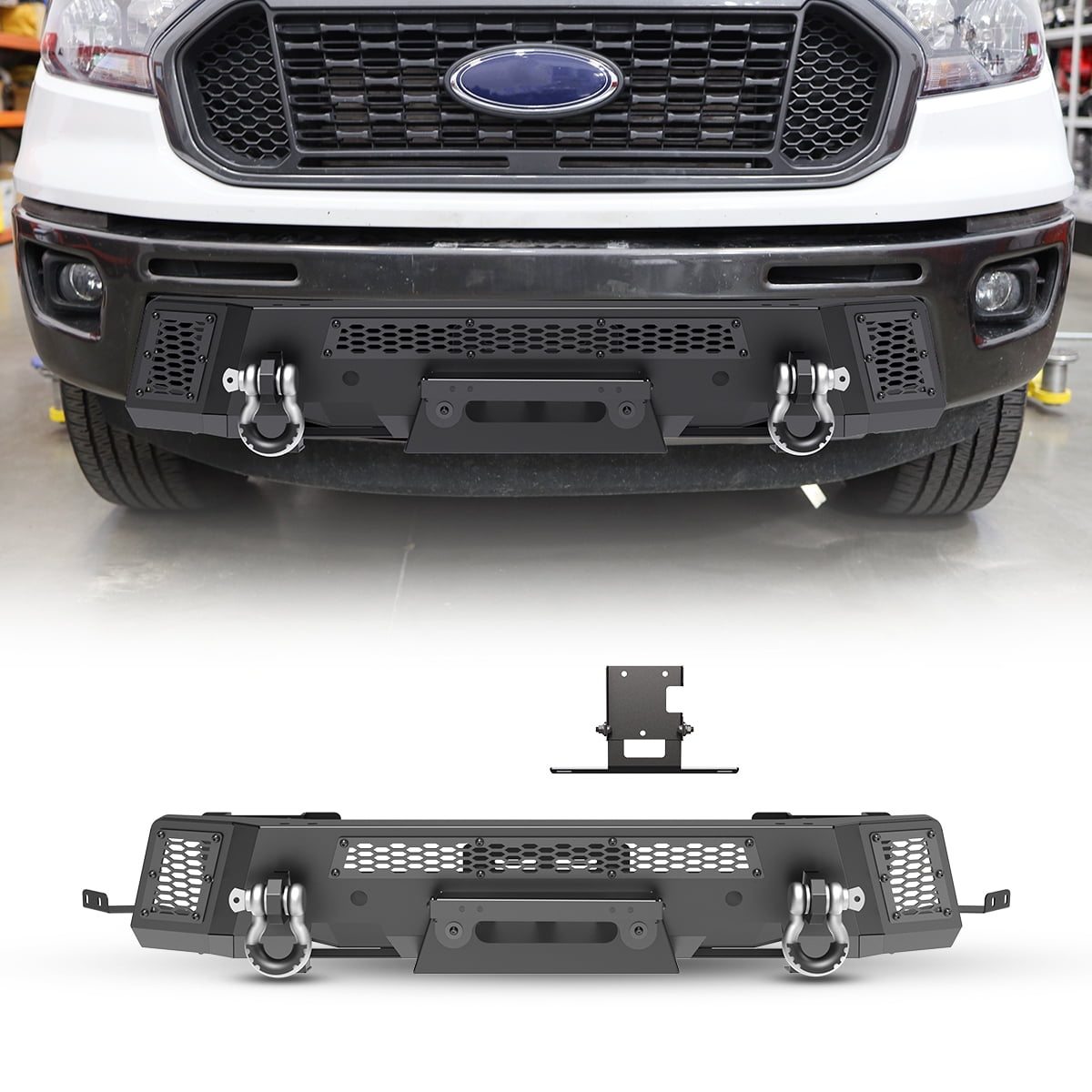 Heavy Duty Steel Front Bumper Fit for 2019 2020 2021 2022 2023 Ford ...