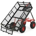 Heavy Duty Steel Garden Dump Cart 880 Lbs Capacity,Yard Dump Wagon ...