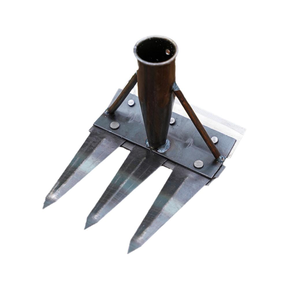 Heavy-Duty Steel Garden Weeding Rake Six Tooth Rake - Walmart.com