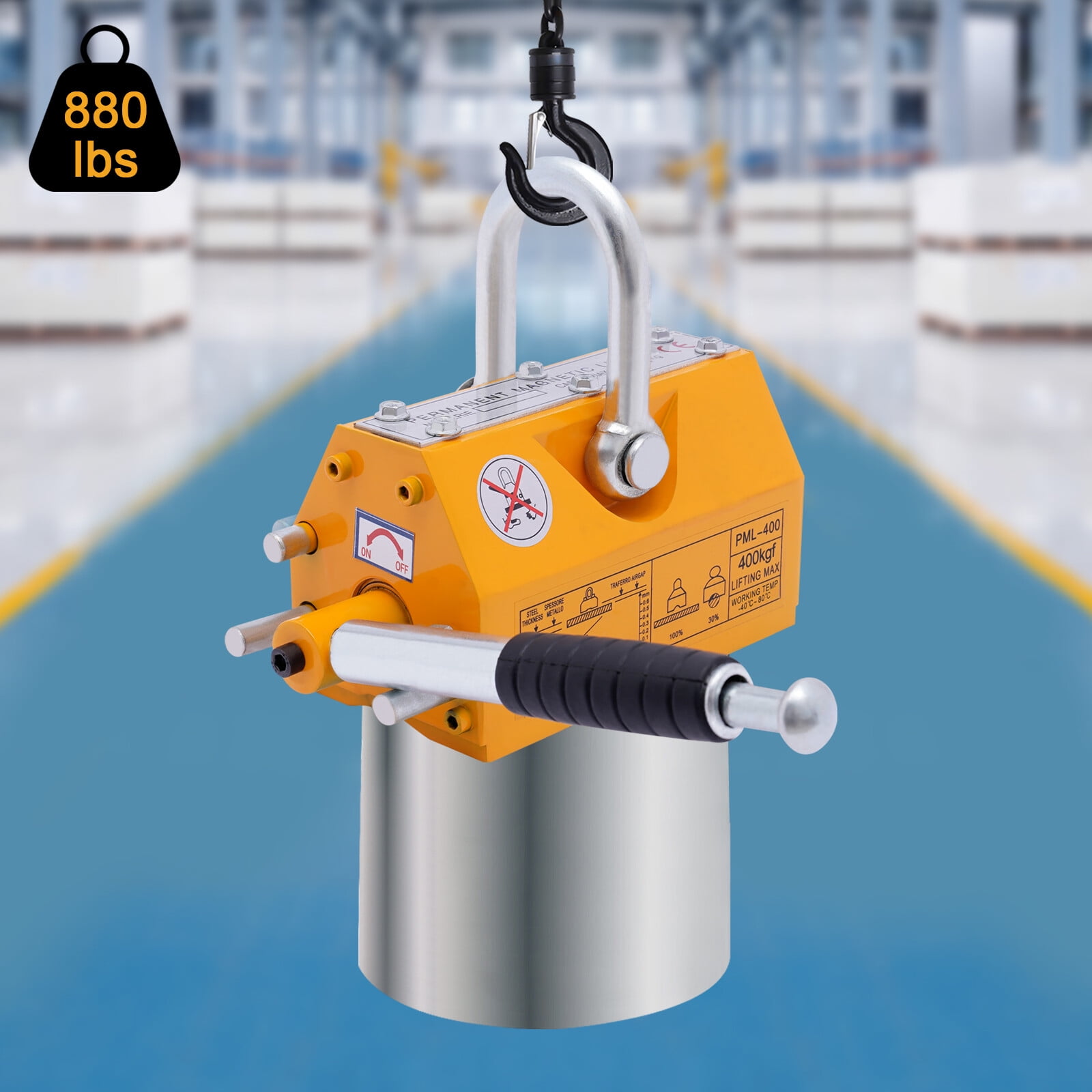 Heavy Duty Steel Magnetic Lifter Lifting Magnet Permanent Lift Hoist ...