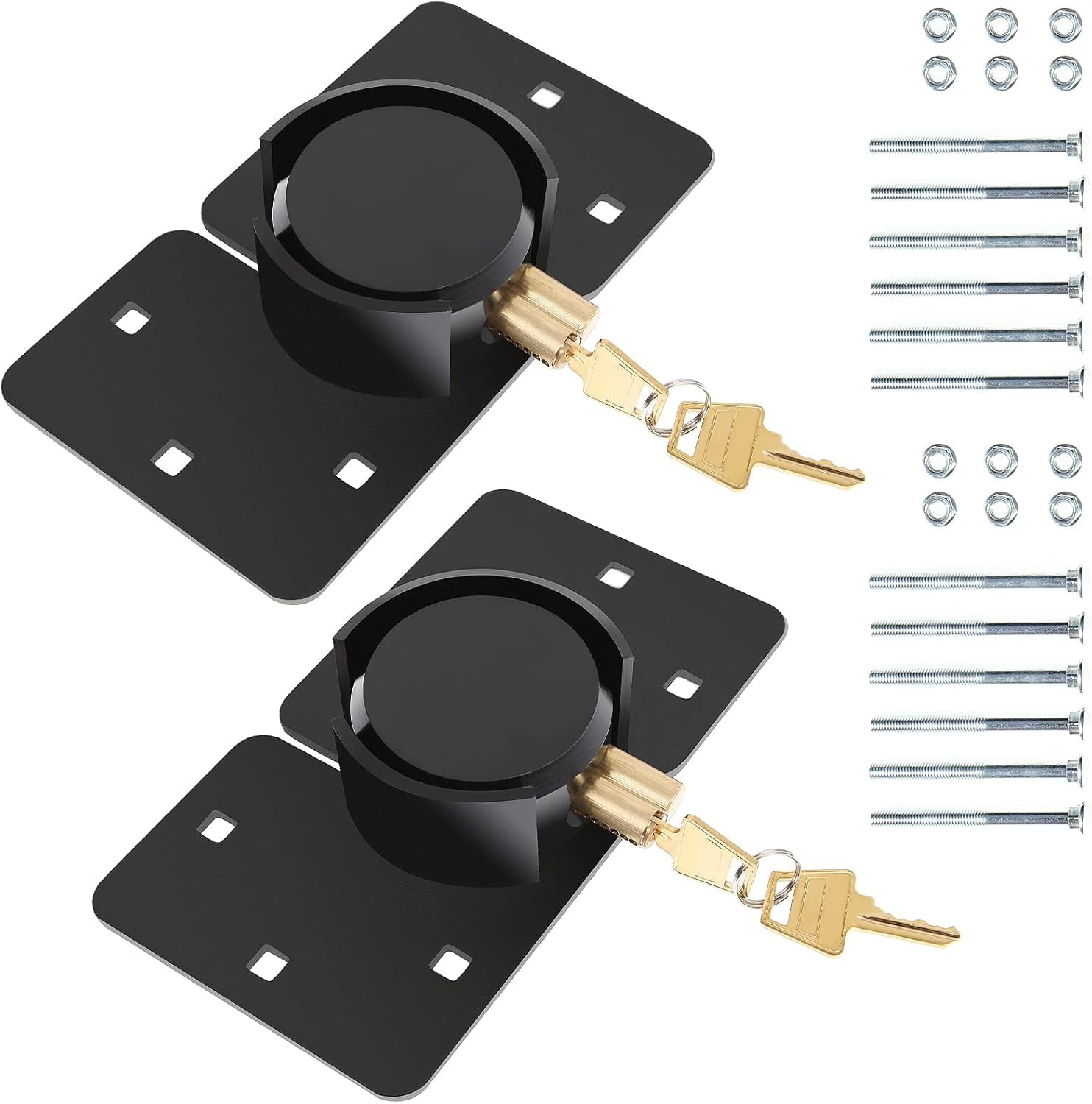 Heavy Duty Steel Padlocks for Doors, Trucks, Gates, Trailer - Black ...