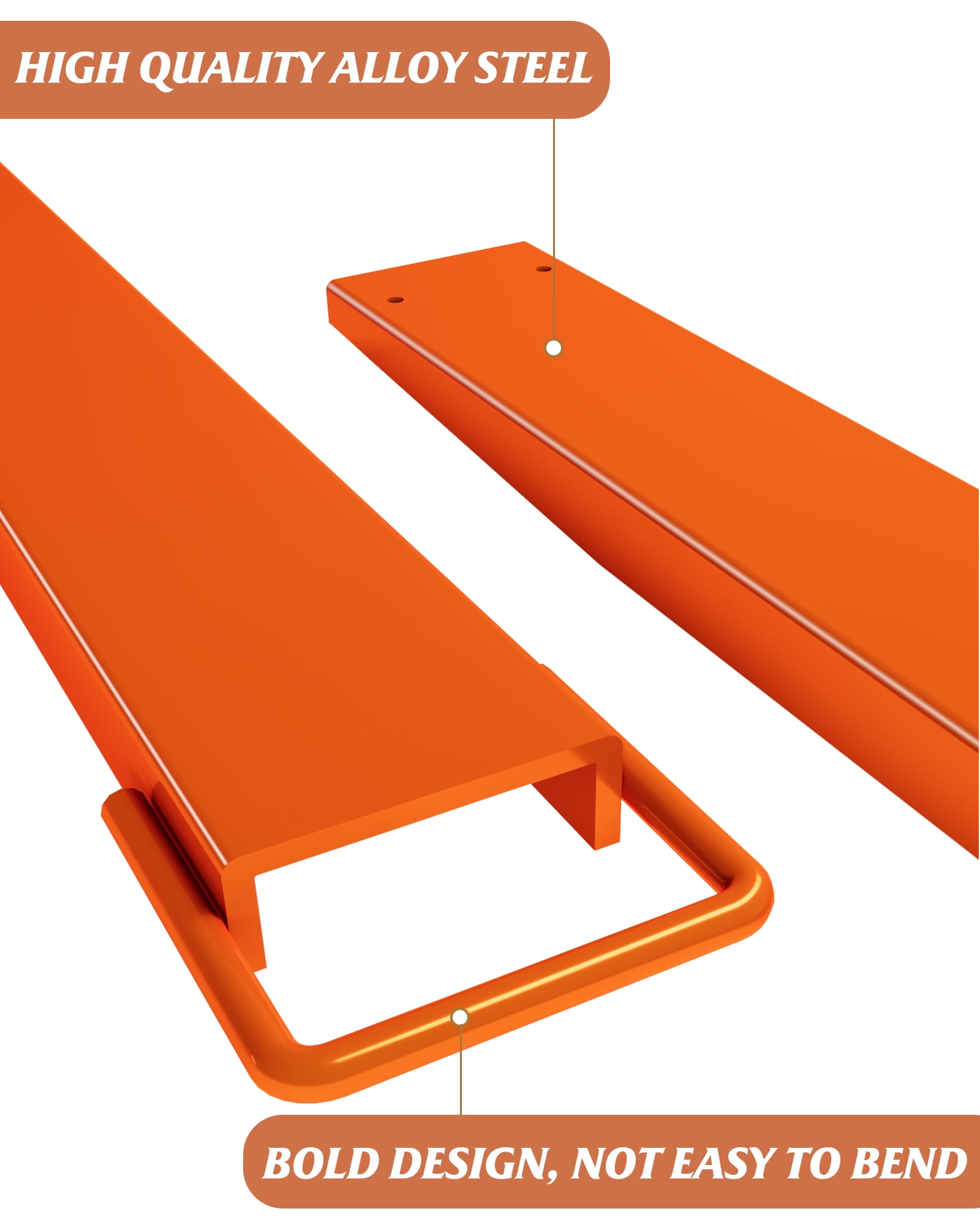 Heavy Duty Steel Pallet Fork Extensions for Forklift Trucks – 96 Inch x ...
