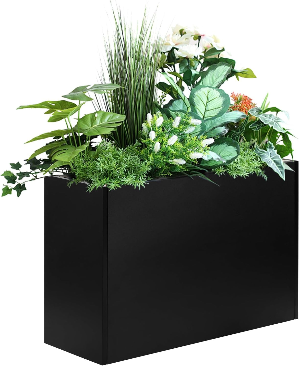 Heavy-Duty Steel Planter Box 38”x12”x24”, Rust-Resistant Large Outdoor ...
