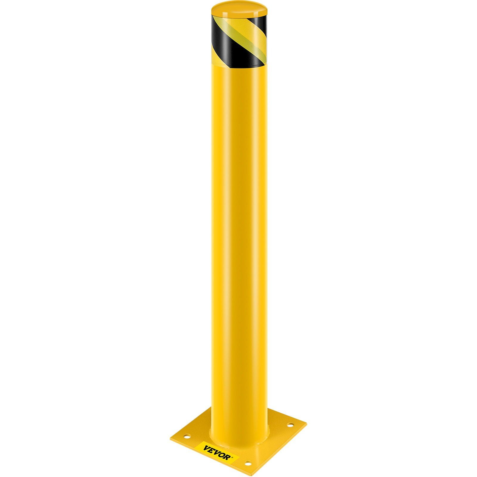 Heavy-Duty Steel Safety Bollard, 4-1/2" Diameter 36" Tall, Yellow ...