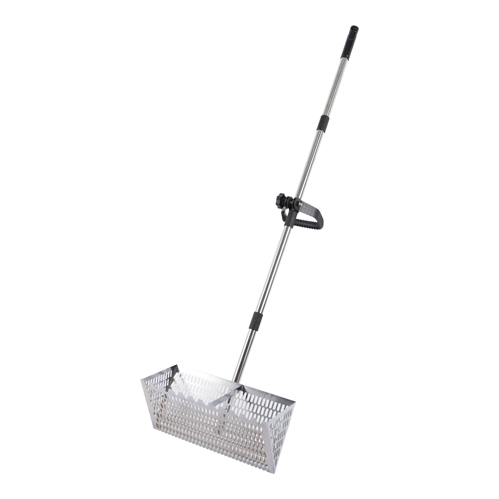 Heavy-Duty Steel Sand Flea Rake with Detachable Long Handle - Wide ...