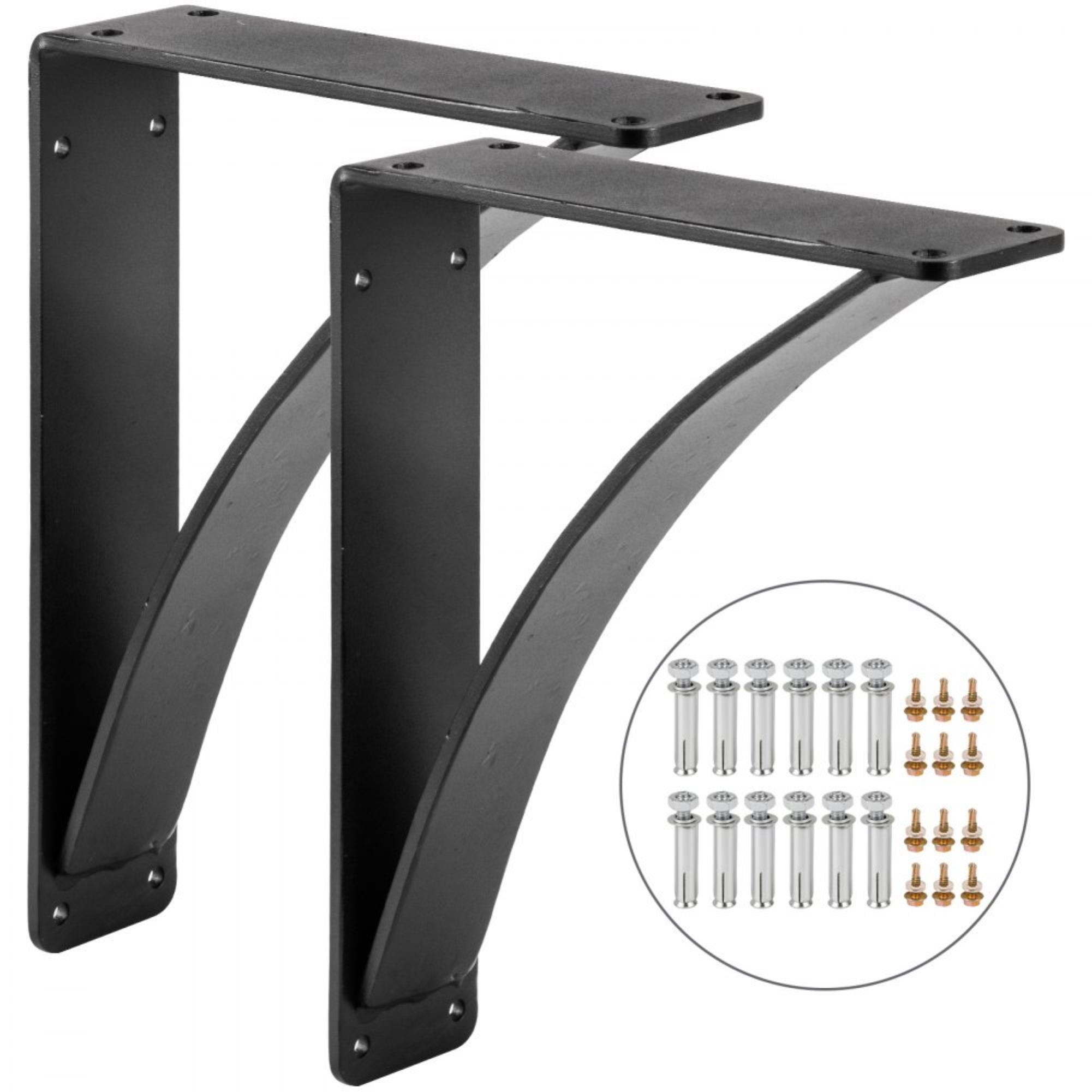 Heavy Duty Steel Shelf Brackets 2 Pack, 450lbs Load Capacity for Garage ...