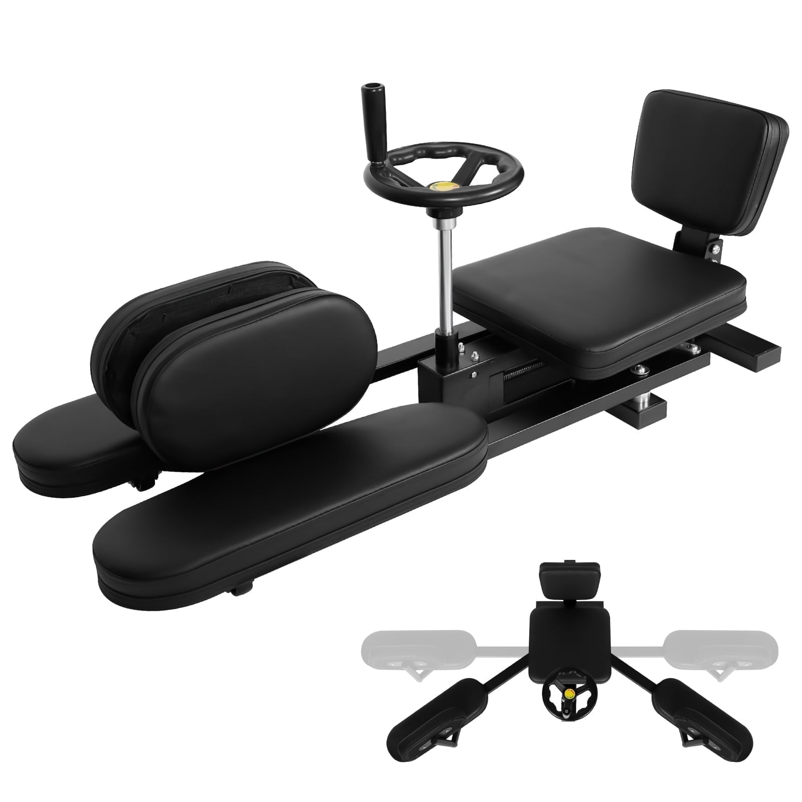 Heavy-Duty Steel Split Machine, 500lbs Leg Press, 240°Rotation Abductor ...