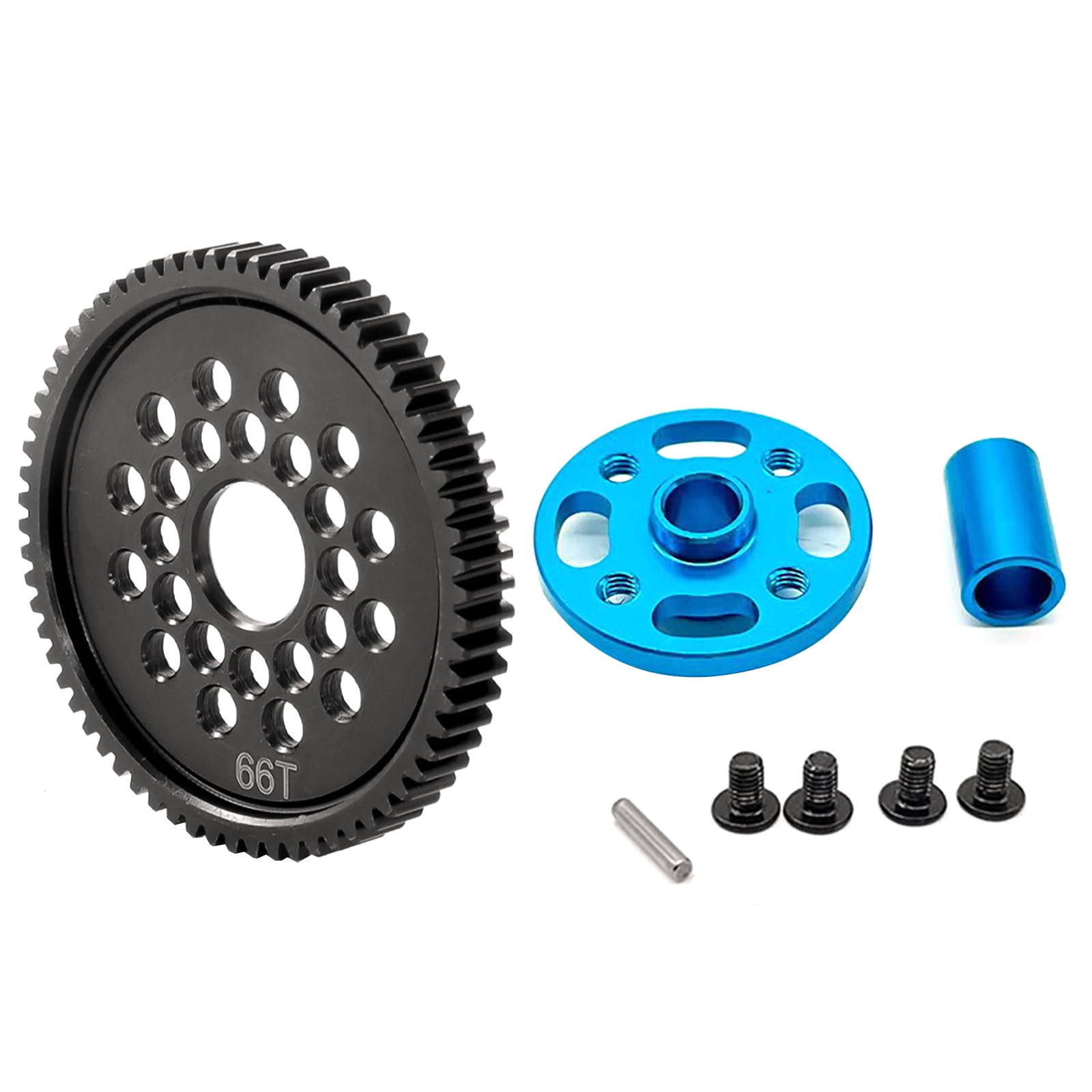 Heavy Duty Steel Spur Gear and Aluminum Mount Kit for Tamiya TT02 RC ...