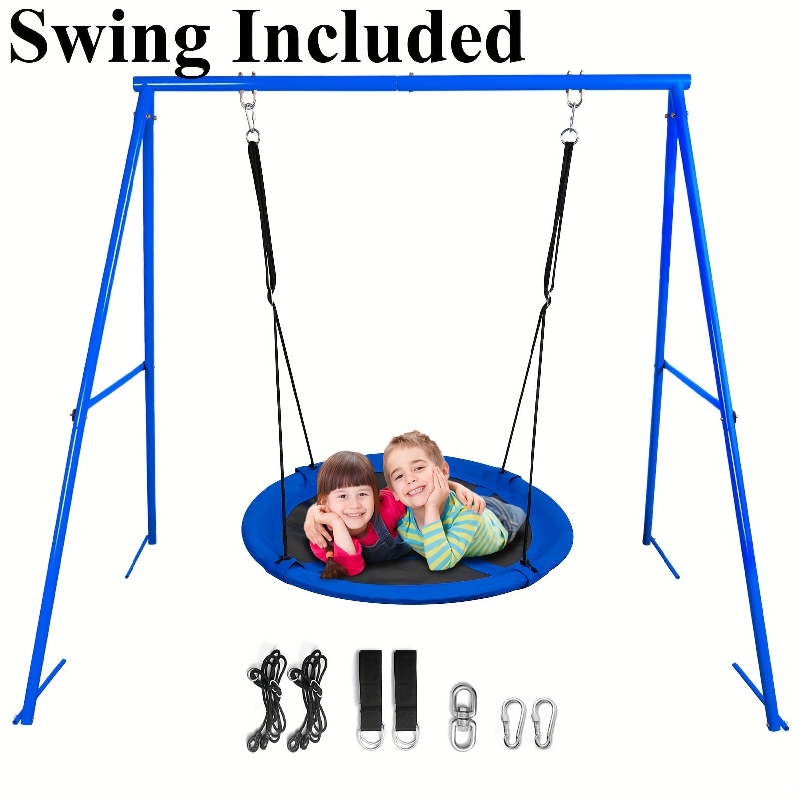 Heavy-Duty Steel Swing Stand for Porch & Backyard - All-Weather Powder ...