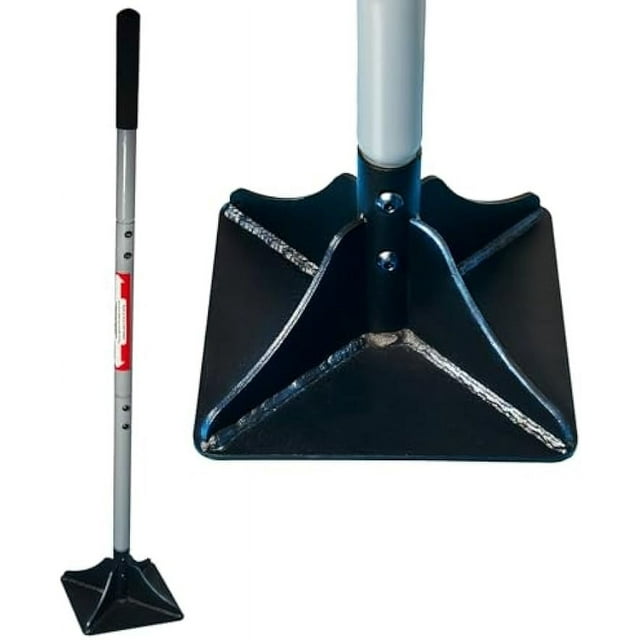 Heavy Duty Steel Tamper 8"x8" with 48 inch Handle and Rubber Grip Ideal ...