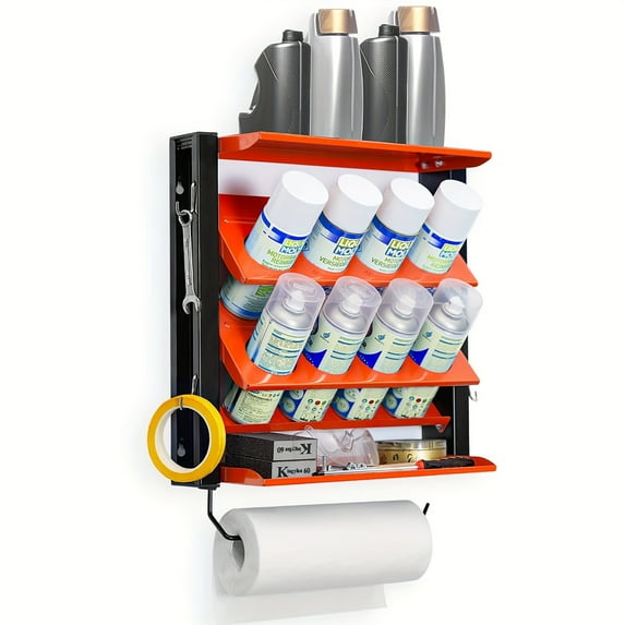 Heavy-Duty Steel Wall-Mounted Organizer - 100lb Capacity, Built-In ...