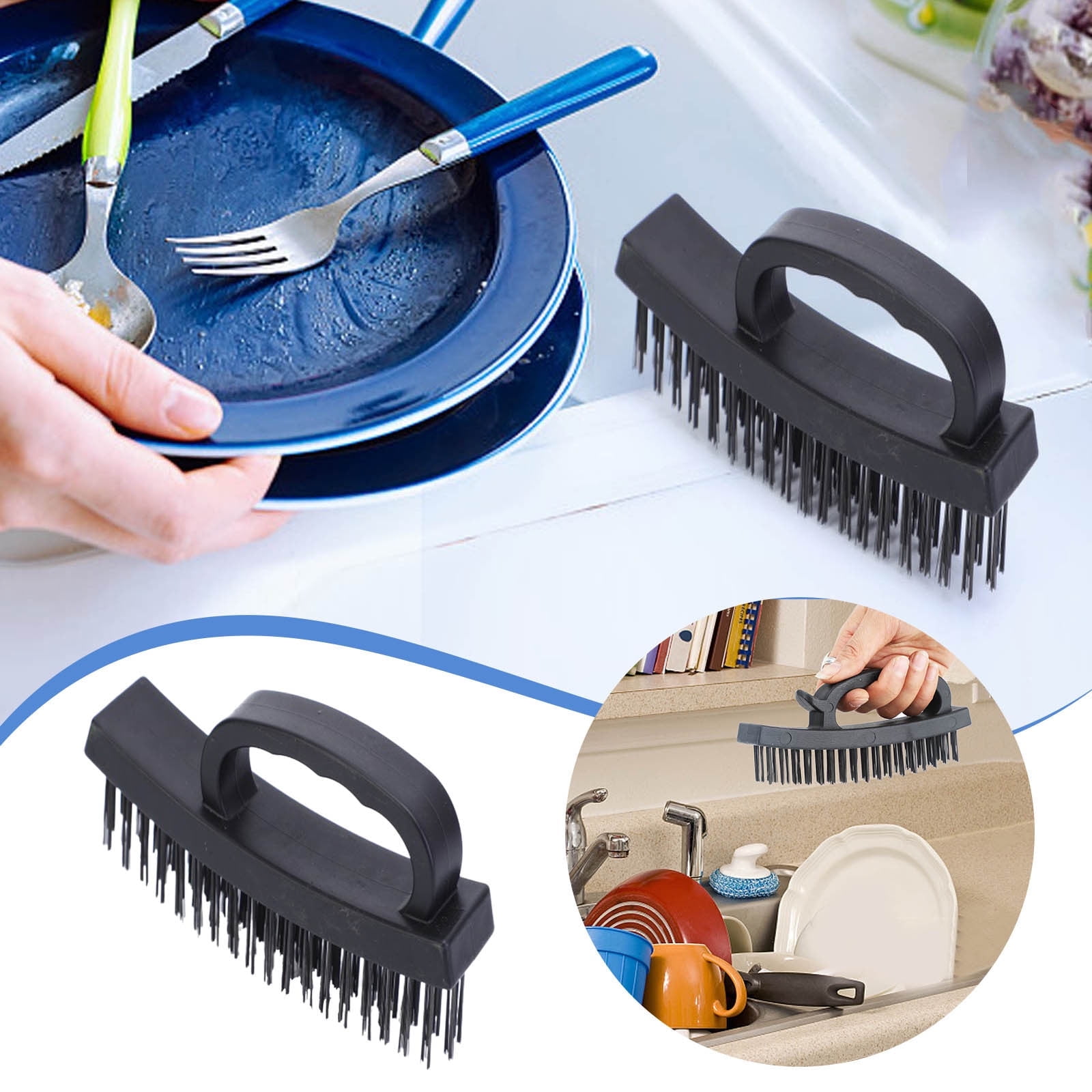 Heavy Duty Steel Wire Brush Metal Cleaning Tool Paint Remover Scraper ...