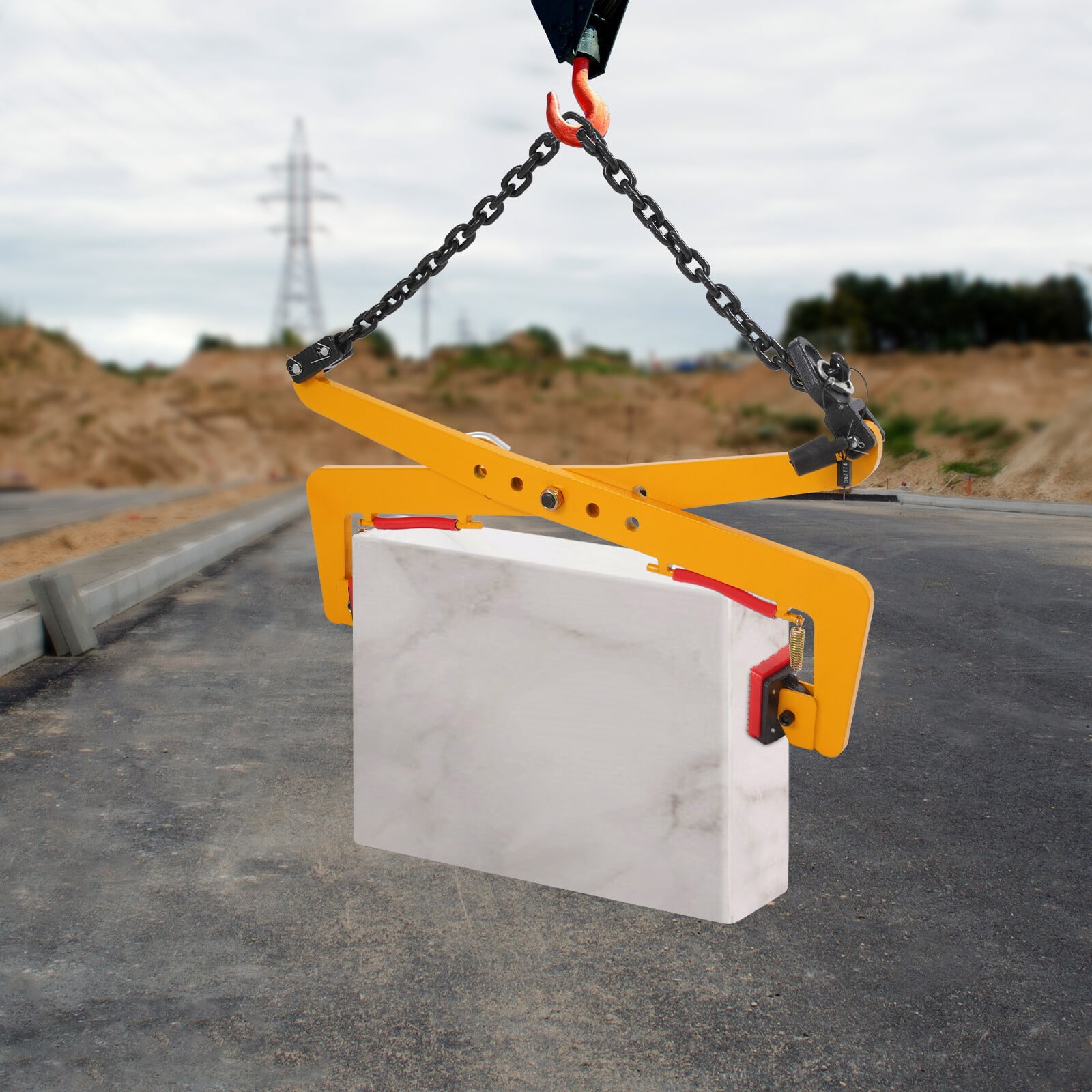 Heavy Duty Stone Lifting Clamp, 1100LBS Capacity Adjustable 13"-28" Jaw ...