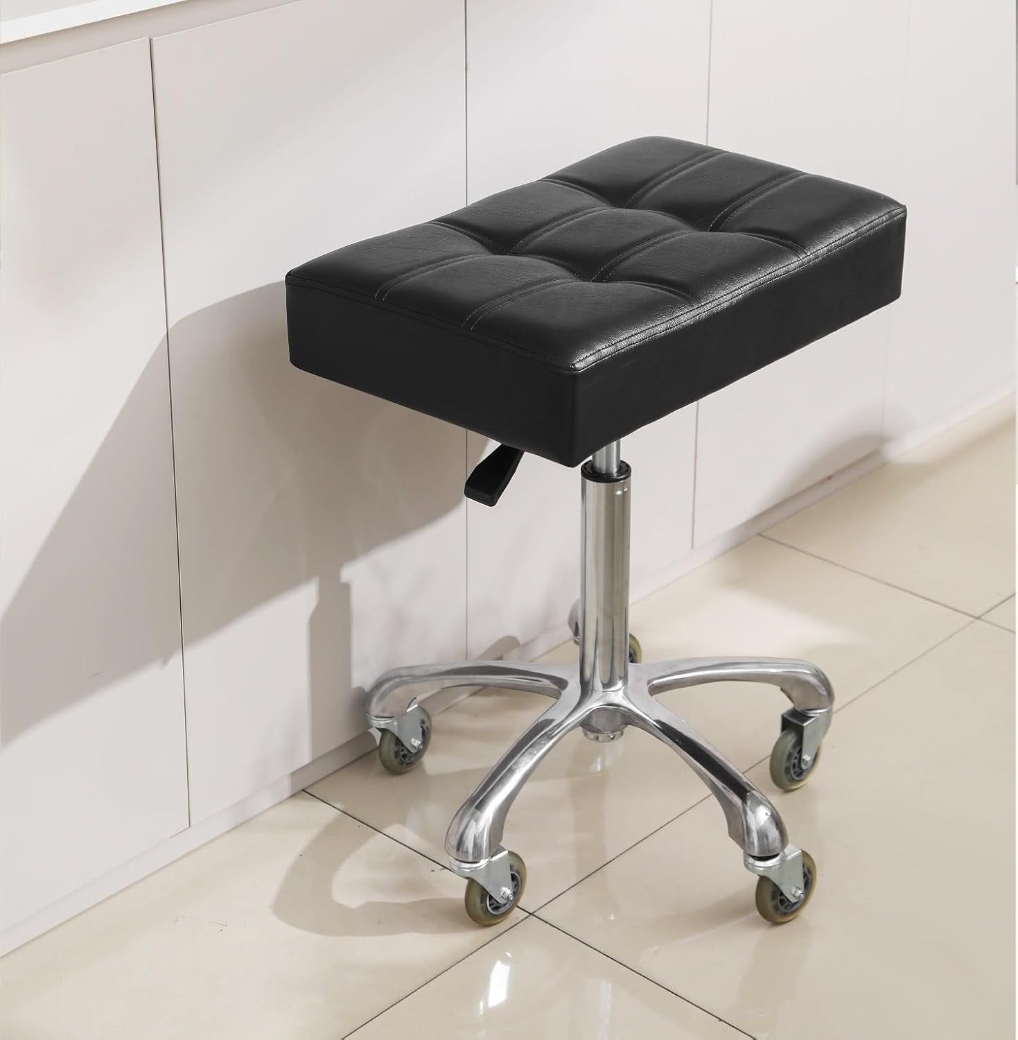 Heavy Duty Stools with Wheels 400lb Backless Height Adjustable Stool ...