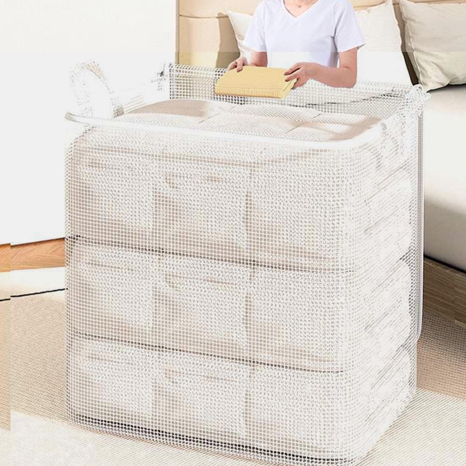 Heavy Duty Storage with Reinforced Handles,Large Blanket Storage Heavy ...
