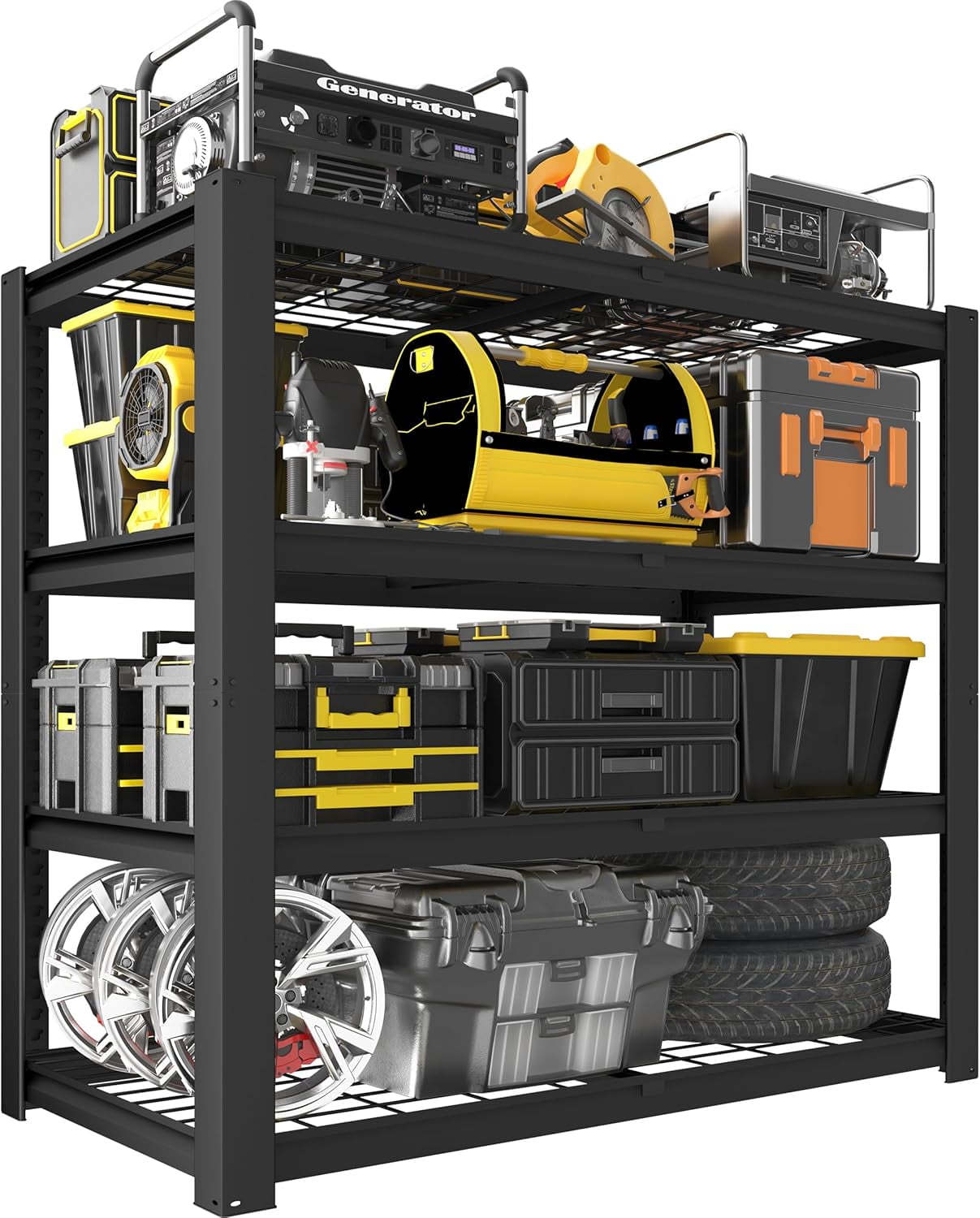 Heavy Duty Storage Shelves - 40" W X 20" D X 60" H Adjustable Garage ...