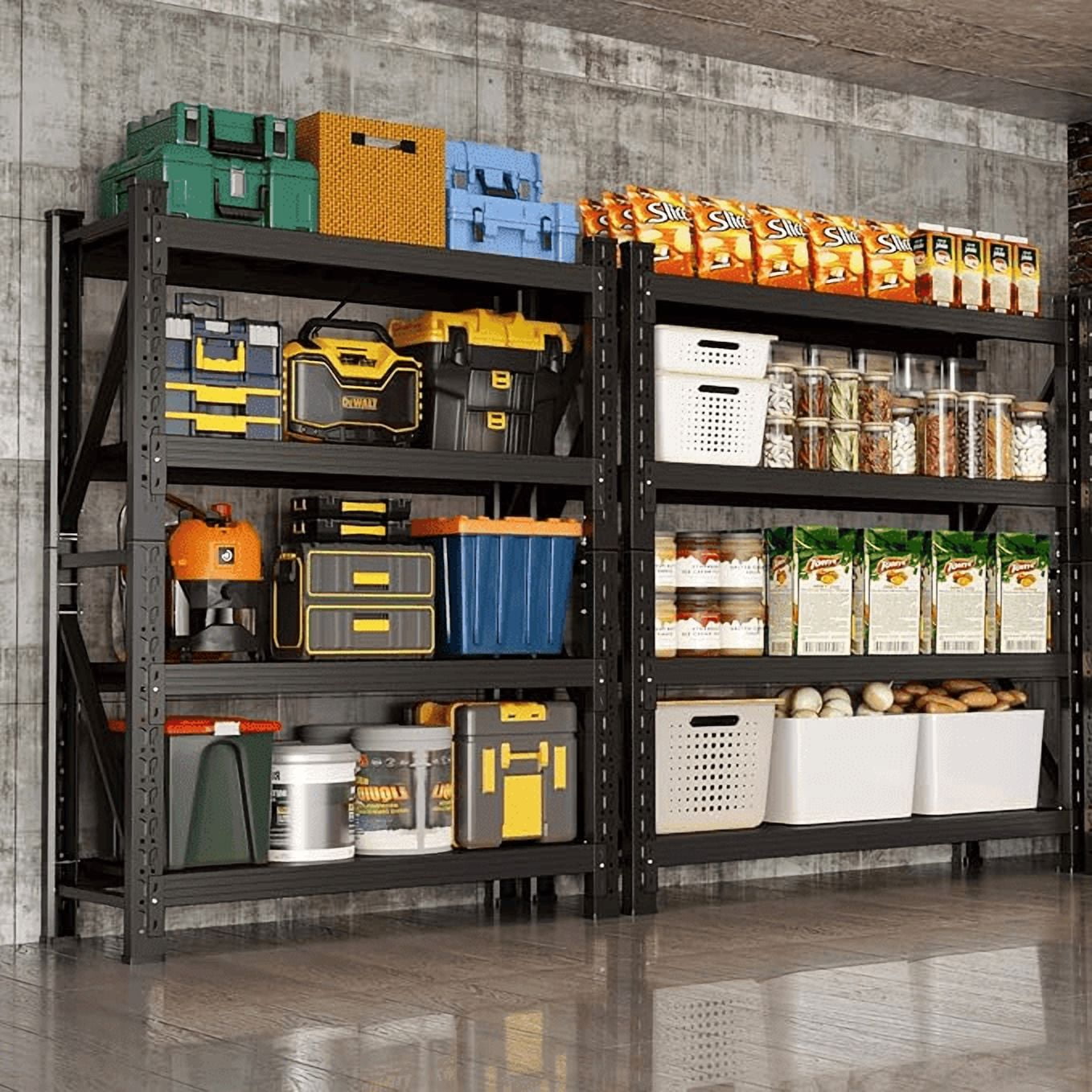 Heavy Duty Storage Shelves 63"H, 3000LBS Capacity Metal Garage Shelving ...